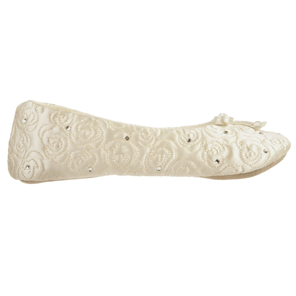 Women’s Rose Quilted Ballerina Slipper With Rhinestone – Isotoner.com USA