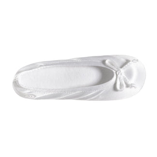 Women’s Satin Ballerina Slippers with Satin Bow – Isotoner.com USA